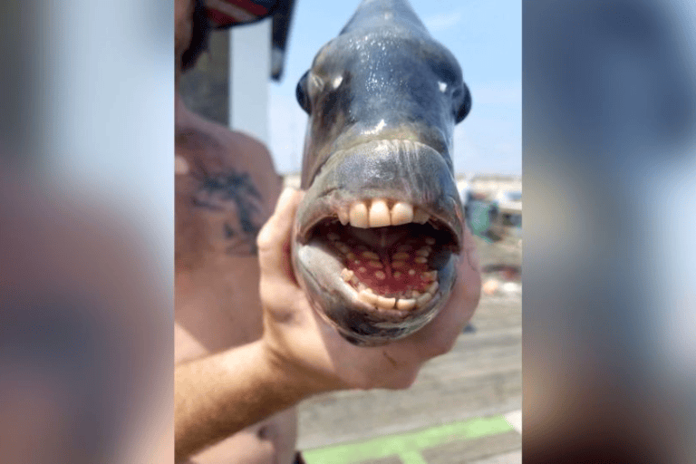 Uniknya Ikan Kepala Domba, Ikan Bergigi Manusia