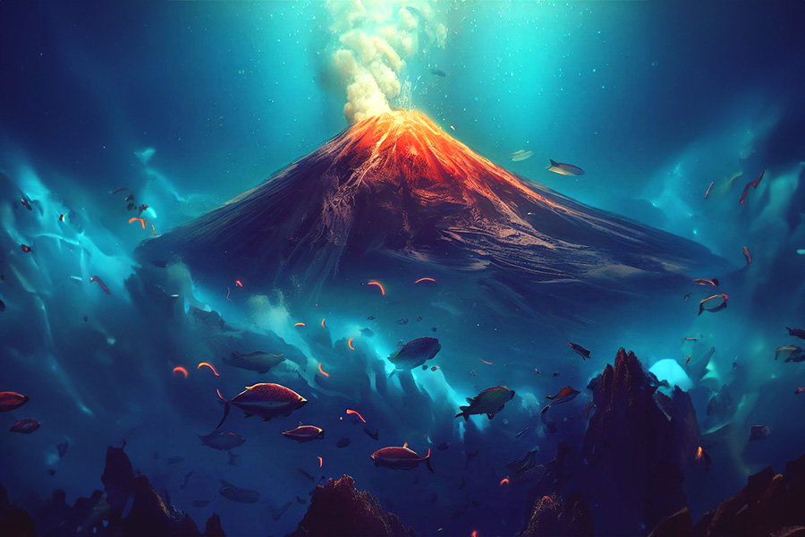 Gunung Api Purba Ditemukan di Bawah Laut, Tertutup Ribuan Telur Raksasa