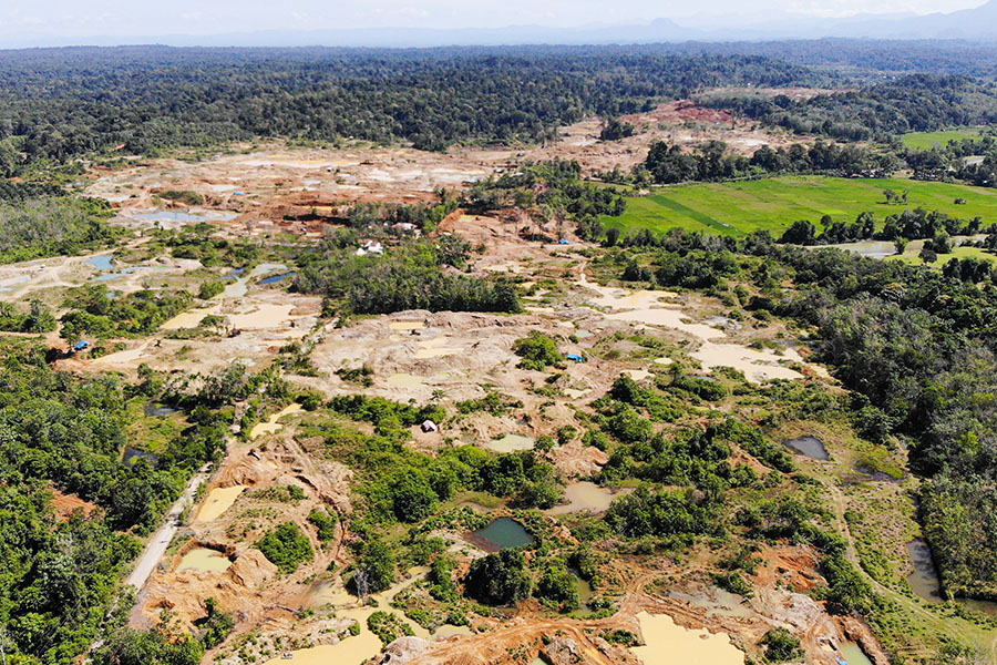 Foto: Tambang Emas Ilegal di Nagan Raya